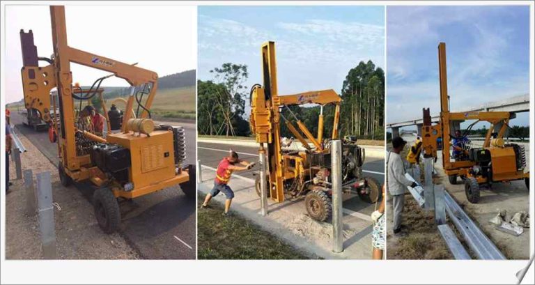 Guardrail Pile Driver YG-926W Guardrail Post Piling Drilling Price
